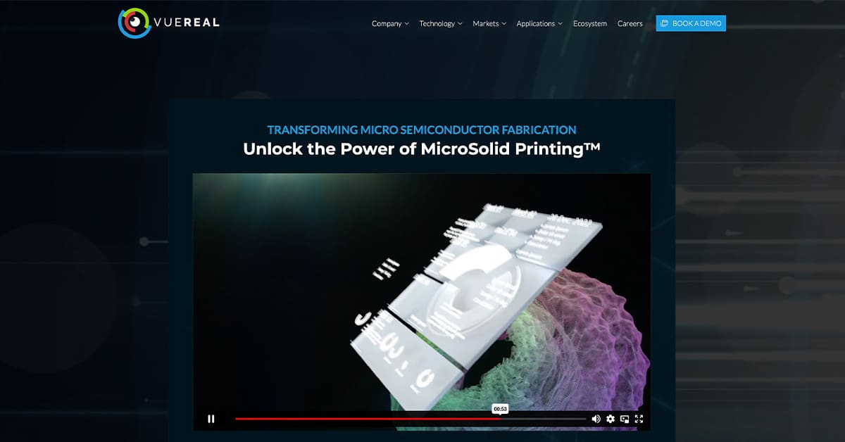 VueReal - Micro-LED technology | Micro LED solid printing